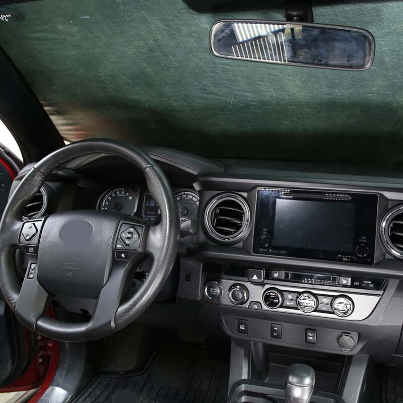 Fits 2016-2023 Toyota Tacoma Dash Gear Box Panel ABS Matte Black Trim ...