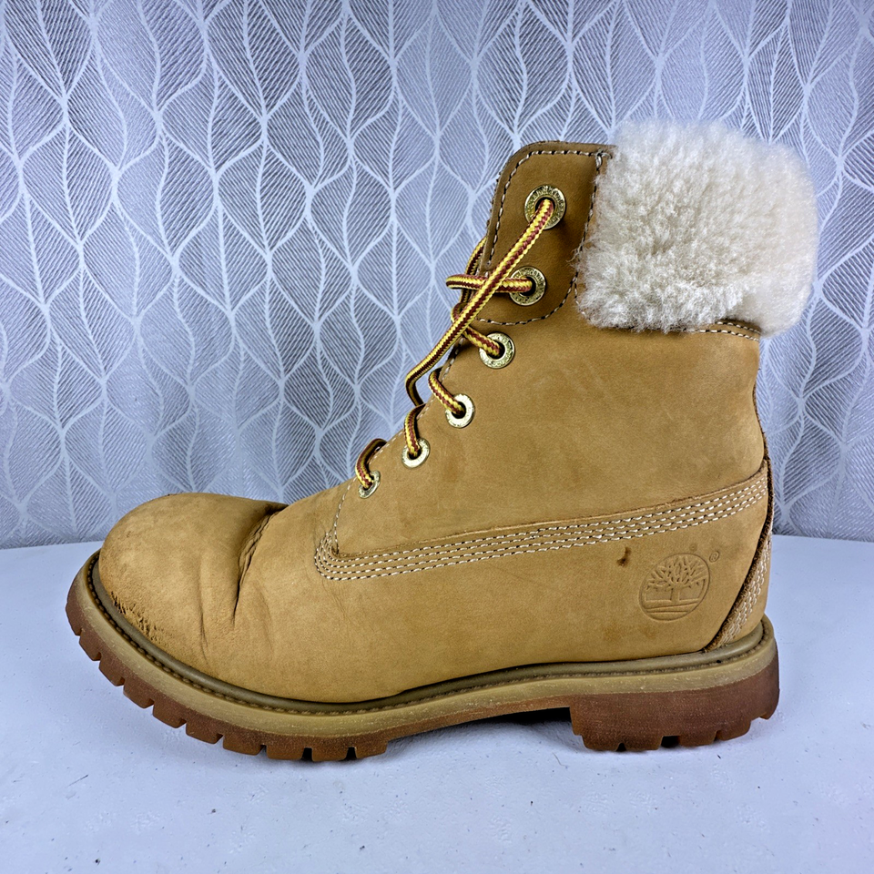 Timberland Fleece Lined Women’s Size 9 M Wheat Nubuck Waterproof Boots ...