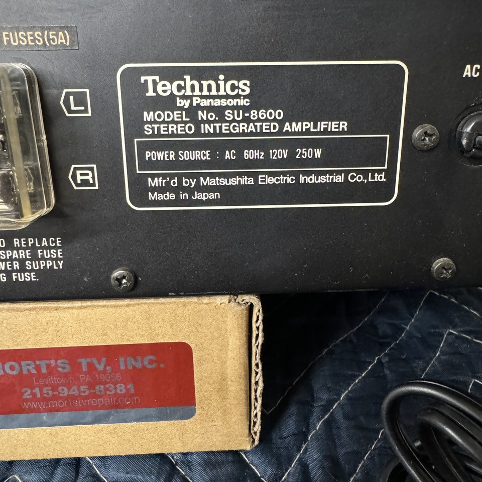 TECHNICS SU-8600 INTEGRATED STEREO AMPLIFIER - SERVICED - CLEANED ...