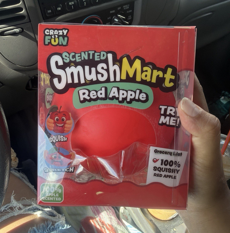 Crazy Fun SmushMart Scented Red Apple Squishy Squeeze Toy, Ages 4 ...
