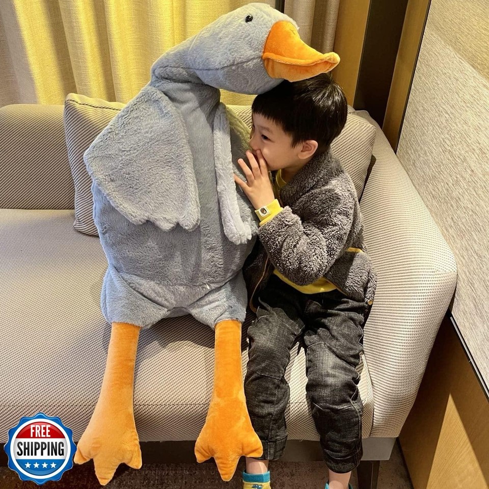 Tanha Goose Plush, Soft Large Goose Stuffed Animal, Cute Stuffed Goose ...