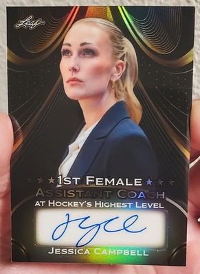Leaf 1st Female Assistant Hockey Coach Jessica Campbell Autograph Auto ...