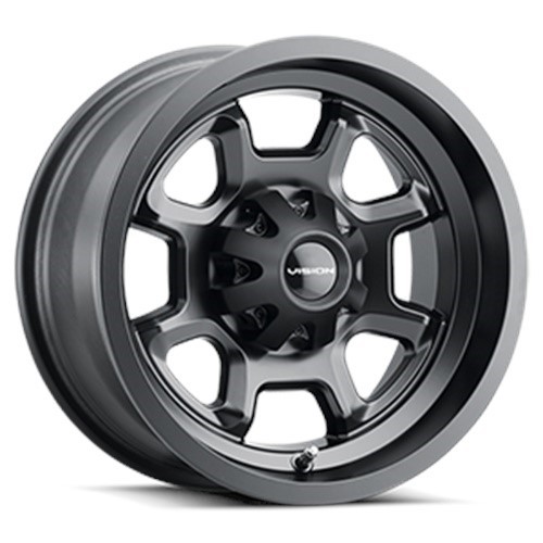 1 New 12x8 Vision 415 Bomb Matte Black 4x110 ET-10.2 Wheel Rim | eBay