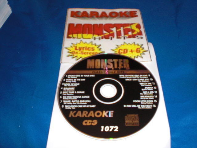 KARAOKE MONSTER HITS CD+G CLASSIC MALE HITS #1072 | eBay