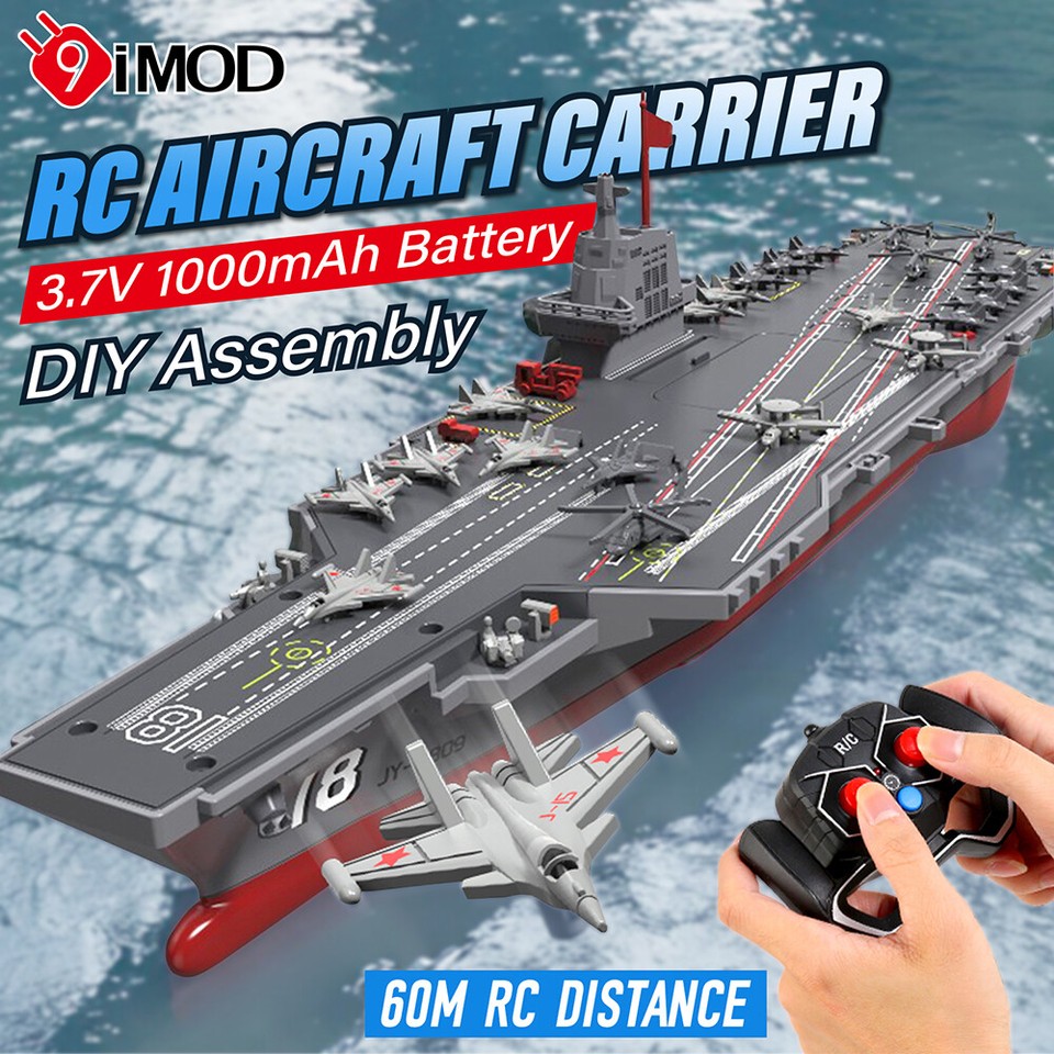 RC Aircraft Carrier Model 2.4G Dual Motor 20Km/h 60M Waterproof ...