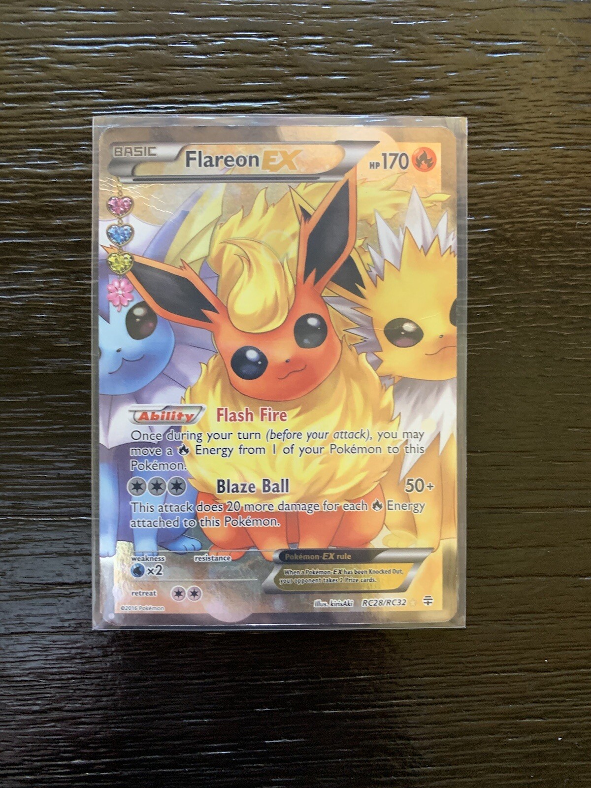 Pokémon Flareon-EX RC28/RC32 Holographic Full Art Ultra Rare | eBay