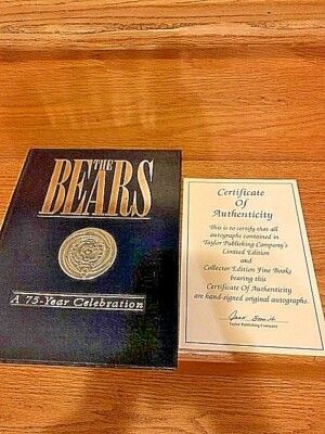 The Chicago Bears 75-Year Celebration Book Autographed by George Musso ...