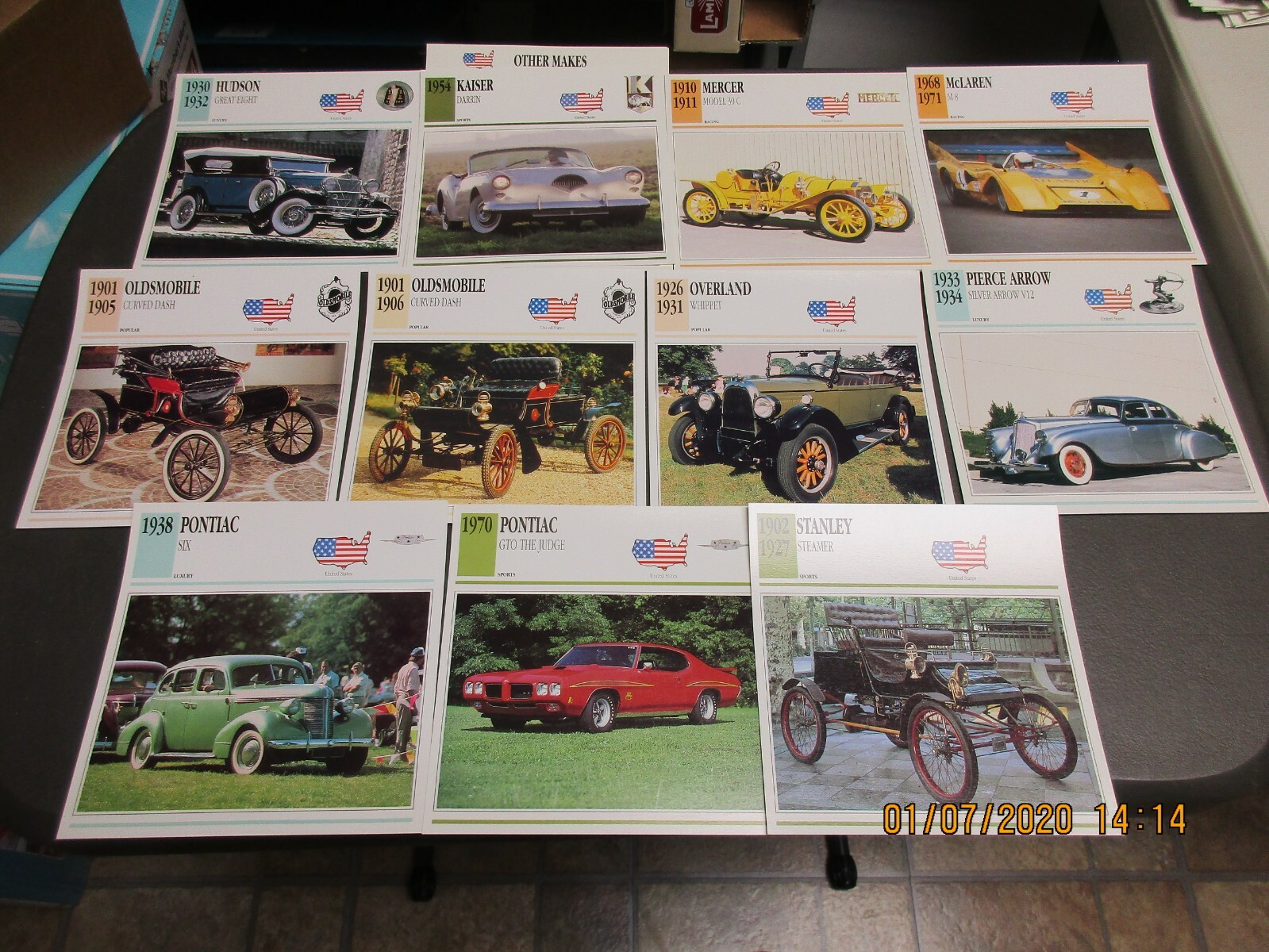 Vintage Classic Cars Collector Cards Misc American Makes Lot of 11 ...