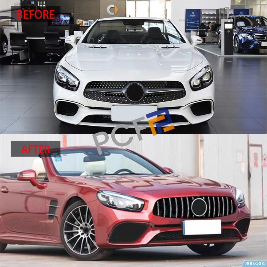 For Mercedes-Benz SL Class R231 GT style Front Bumper Grille 2017-2020 ...