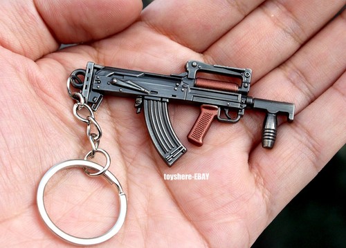 mini gun Groza assault rifle BIOHAZHARD weapon metal keychain toy gift ...