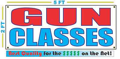 GUN CLASSES Full Color Banner Sign NEW XXXL Best Quality for the $$$ | eBay