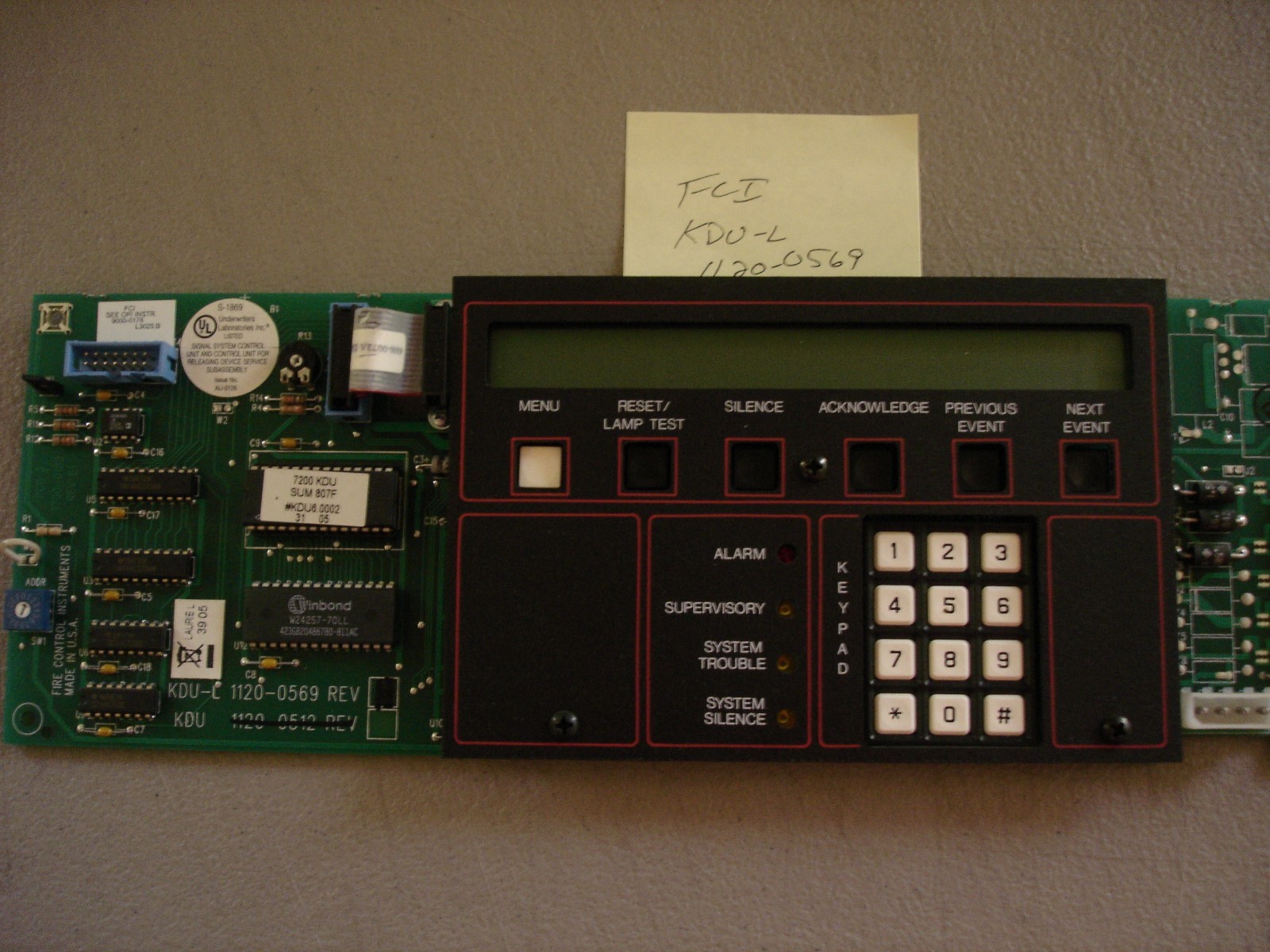 GAMEWELL/FCI 1120-0569 (KDU-L) "USED" | eBay