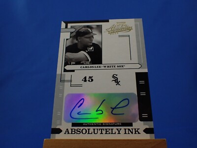 Carlos Lee Absolute Memorabilia 2004 Absolutely Ink Autograph Auto /100 ...