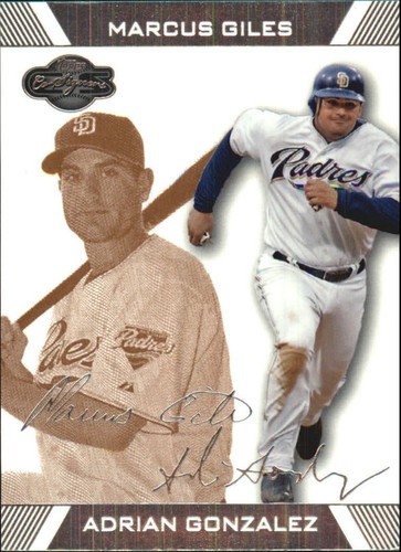 2007 Topps Co-Signers - Bronze #39 Adrian Gonzalez, Marcus Giles /275 ...