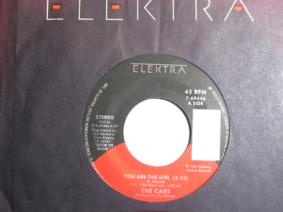 CARS * 45 * You Are The Girl * 1987 * VG+ * USA Original Elektra VINYL ...