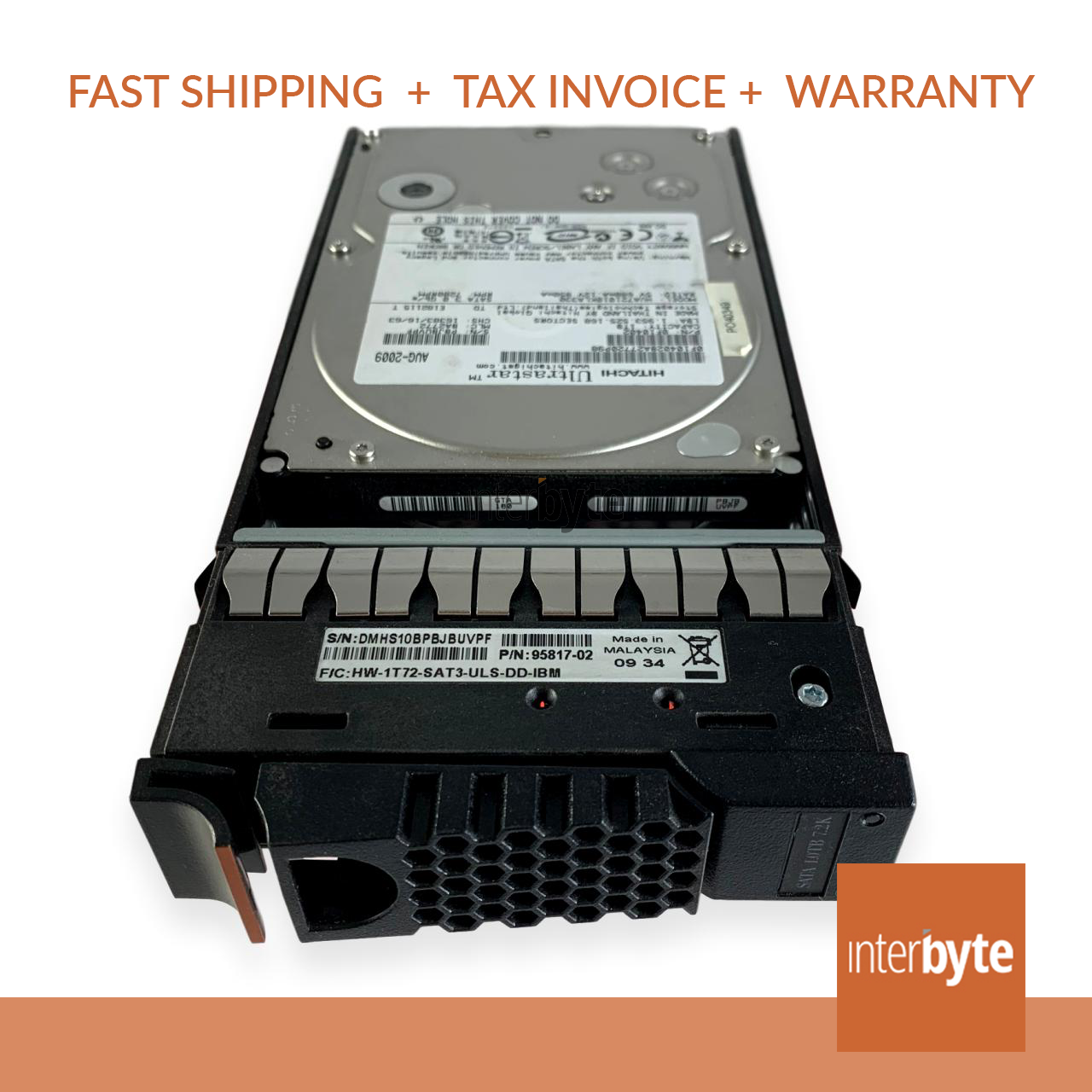 IBM HDD 1TB 7.2K SATA 3GB/s XIV 45W0490 45W8866 SERVER HARD DISK DRIVE ...