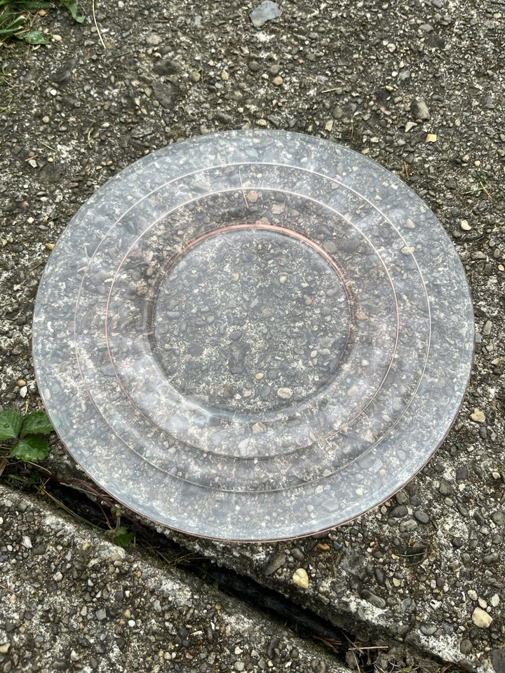 Pink Depression Glass Salad Dessert Plates 8.5 Inch UV Reactive glass ...