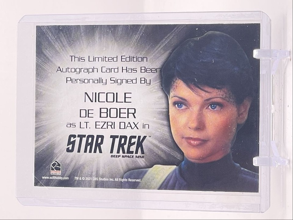 NICOLE DE BOER LT. EZRI DAX 2021 RITTENHOUSE STAR TREK DEEP SPACE AUTO Q3474 | eBay
