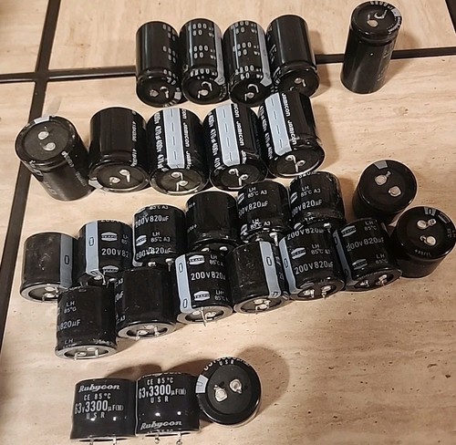 Lot 27 pcs Vintage Can Capacitor Most 200VDC & up . Used Untested. See ...