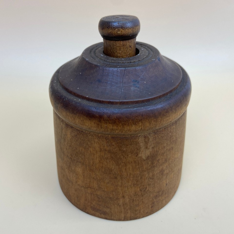 Antique EARLY Wood HAND CARVED Primitive BUTTER Mold Print Wheat Stamp ...