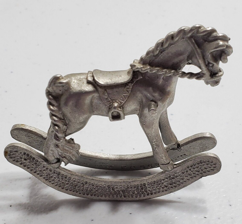 Vintage 1987 Spoontiques Pewter Rocking Horse Miniature | eBay.de
