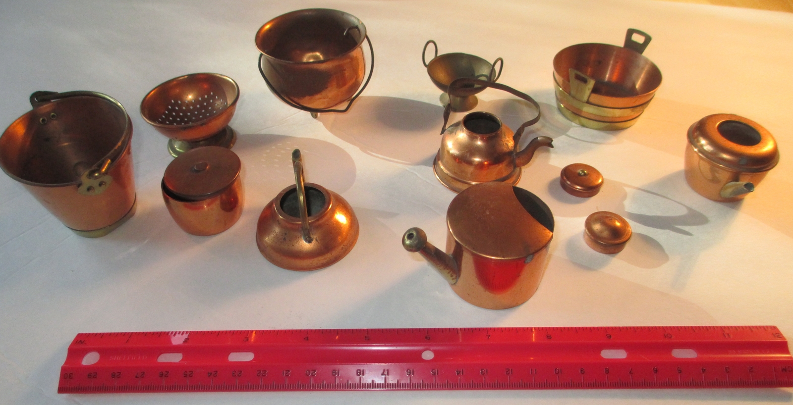 set of miniature brass kitchen utensils | eBay