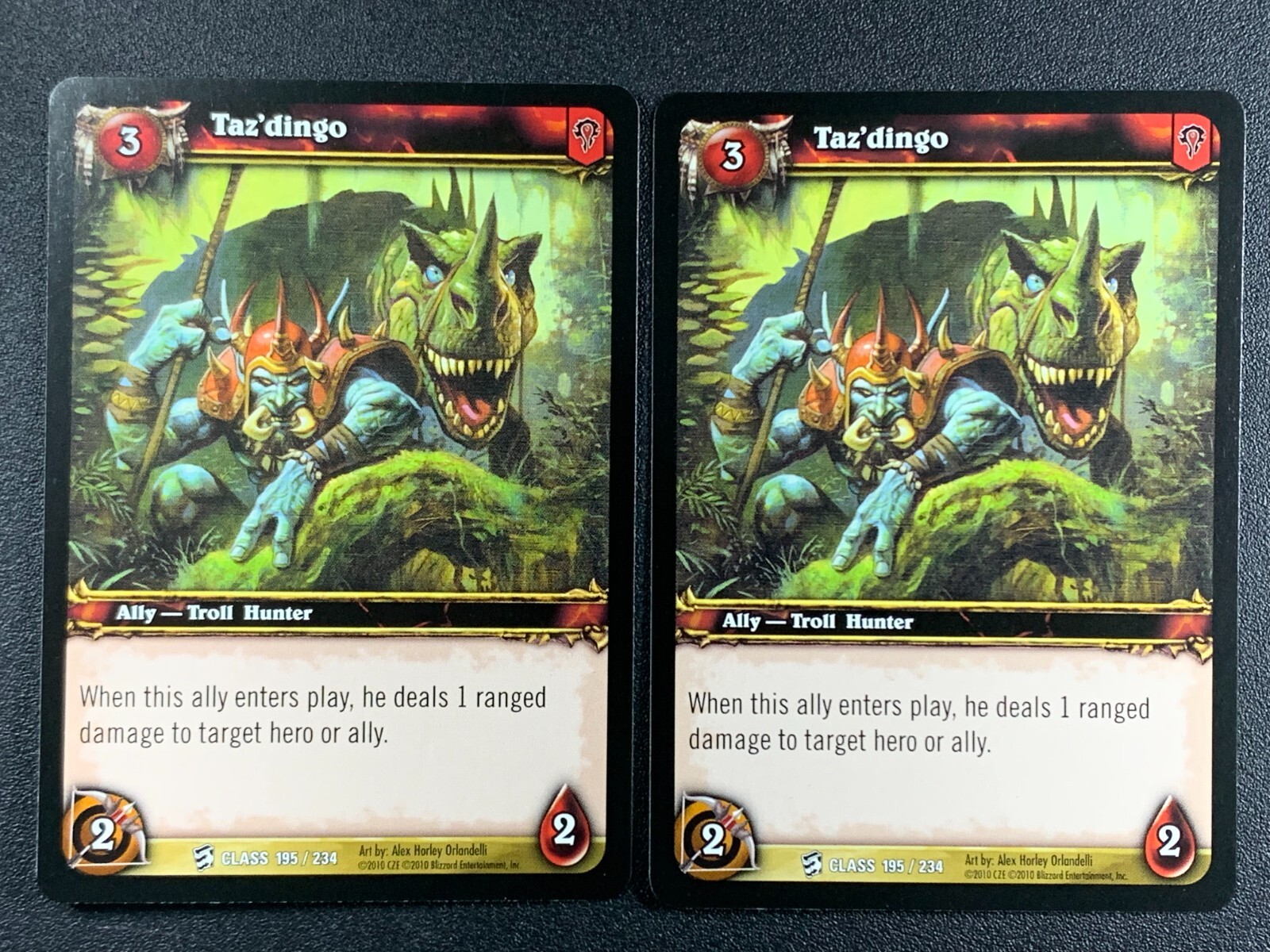 2x Taz' Dingo 195/234 World of Warcraft Blizzard 2010 NonFoil | eBay