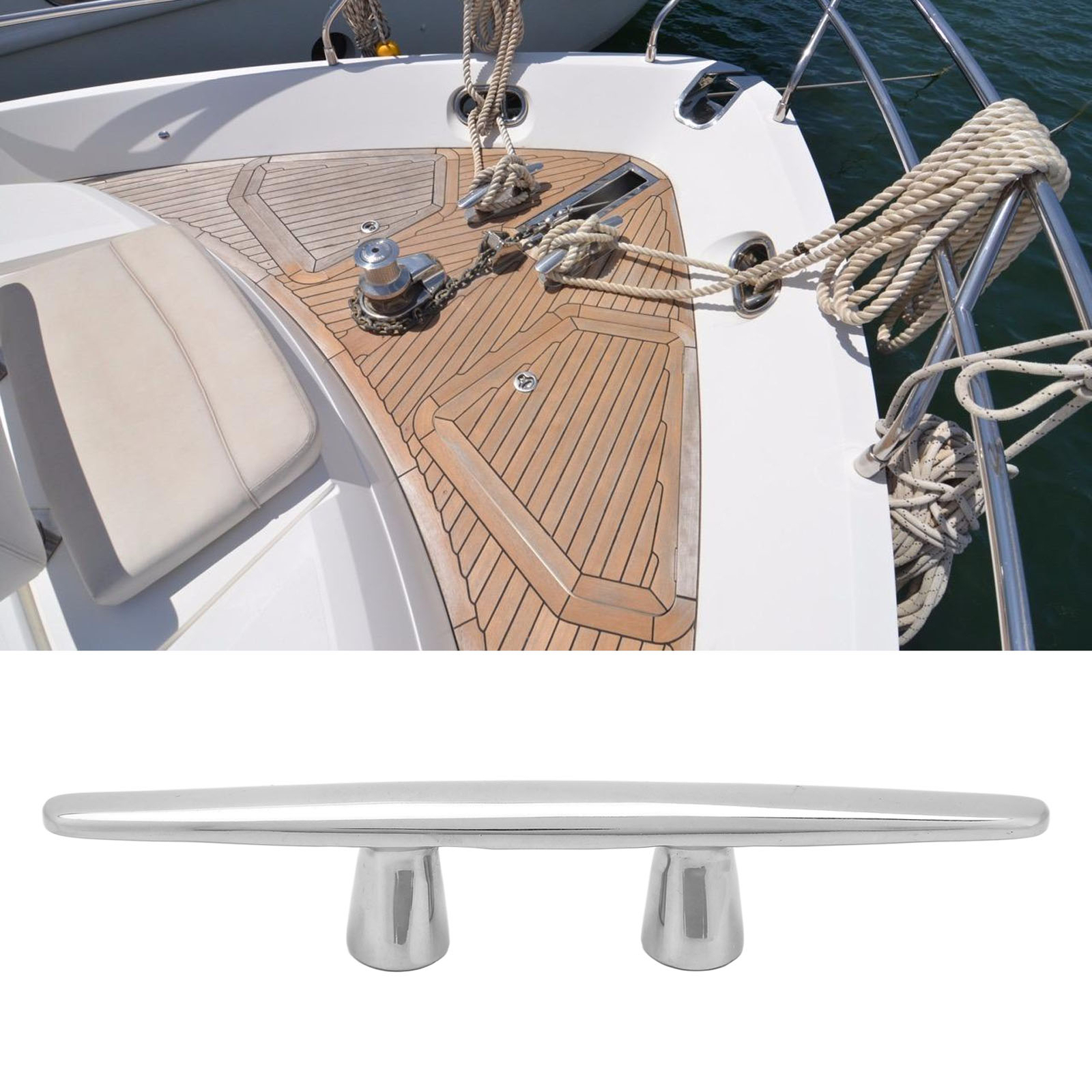 6in Marine Cleat Open Base 316 Stainless Steel Cleat Universal Fit For ...