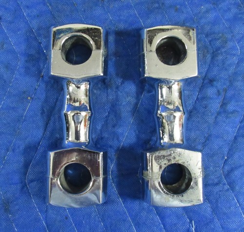 VINTAGE 1" DOG BONE HANDLEBAR RISERS HARLEY PANHEAD SHOVELHEAD CHOPPER ...