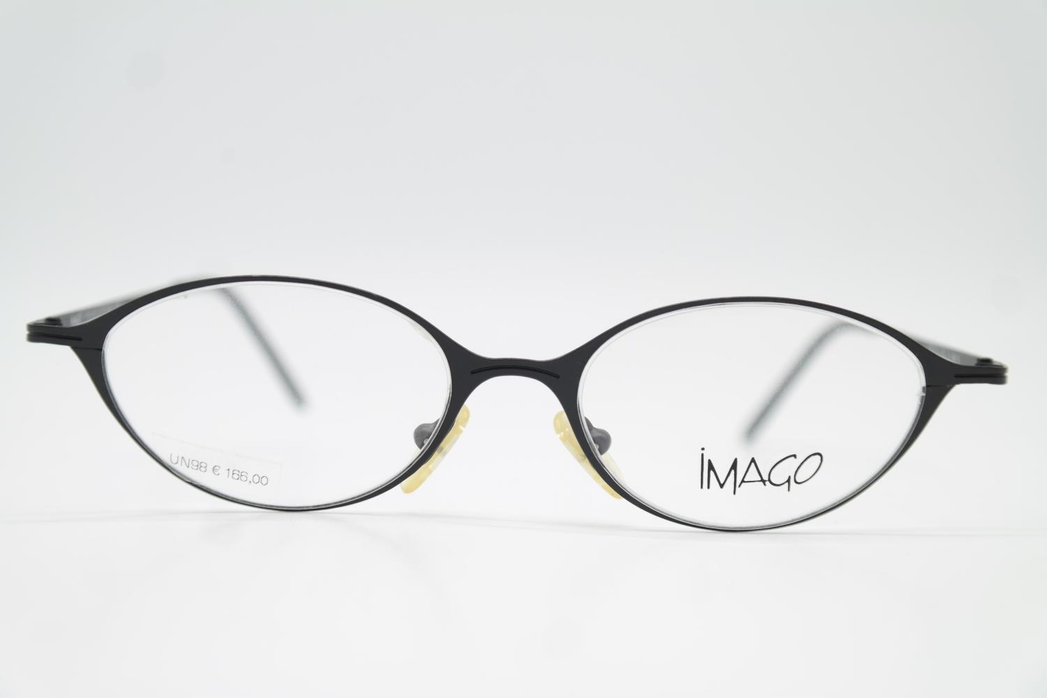 Glasses IMAGO PHOCA Black Oval Eyeglasses Frame New | eBay