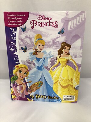 Busy Book Disney Princess Story Playmat 11 Figures & Charm Bracelet ...