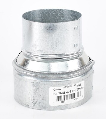Snappy 66-43 Increaser/Reducer 4" x 3" No Crimp A23 | eBay