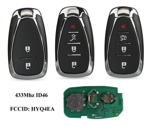 Fits Chevrolet 433MHz ID47 HYQ4EA 4/3 1 Buttons Complete Transponder ...
