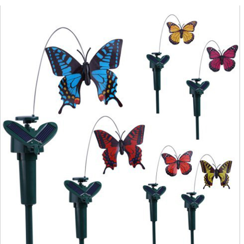 3 Stück Solar flatternde tanzende Schmetterling Einsätze Garten Outdoor | eBay.de