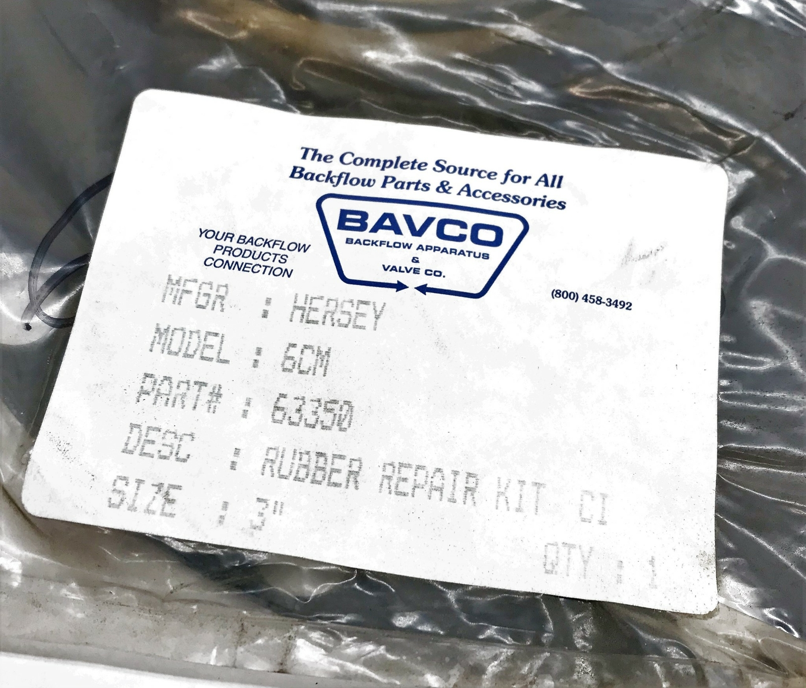 Bavco/Hersey "6CM" 3" Rubber Repair Kit 63350 NOS | eBay