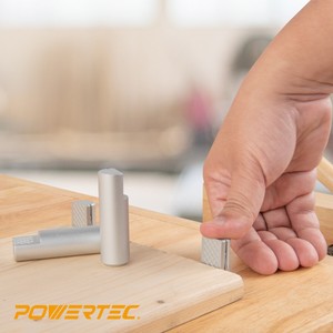 POWERTEC Aluminum Bench Dogs 3/4 x 2-3/8" Spring Loaded Hold Down-2PK ...