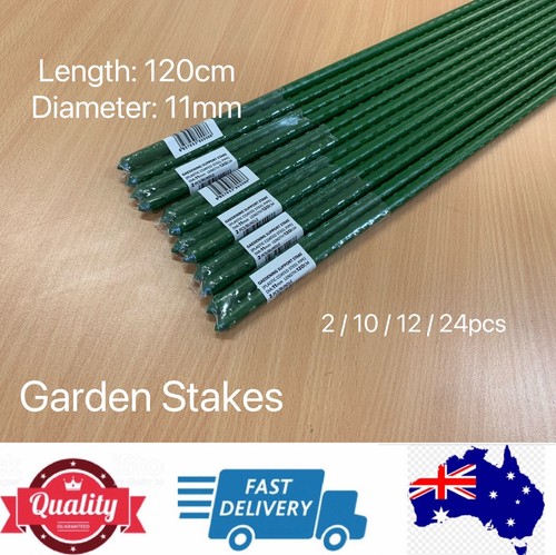2pcs Quality 11mm X 120cm Garden Stakes,Plastic Coated Steel Pipes, AU ...