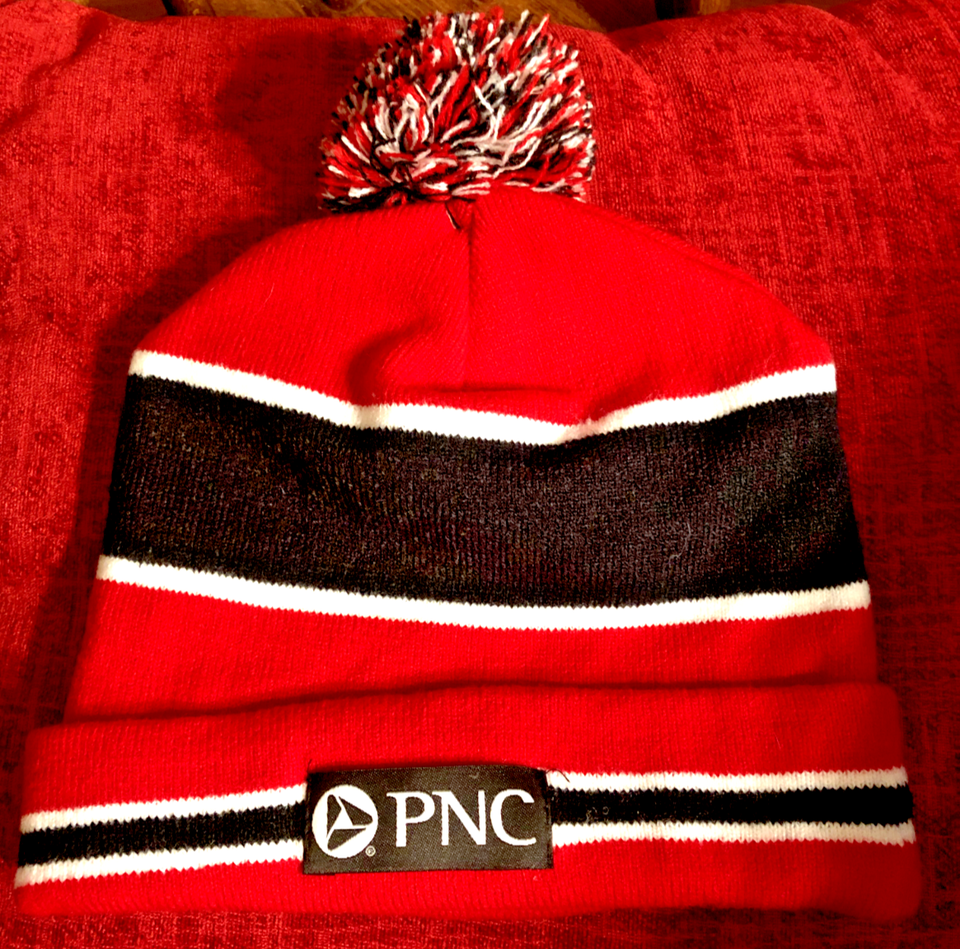 Carolina Hurricanes knit hat toboggan red white black pom | eBay