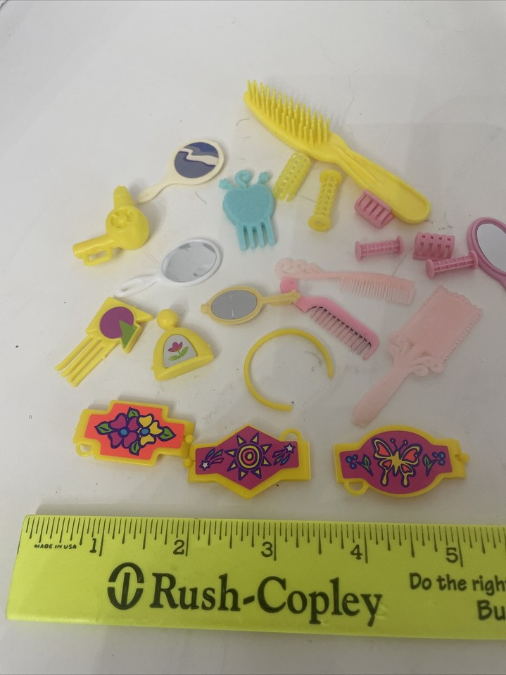 Vintage Barbie Doll Hair Accessories Lot Hair Clips Hair Comp Mirrors ...