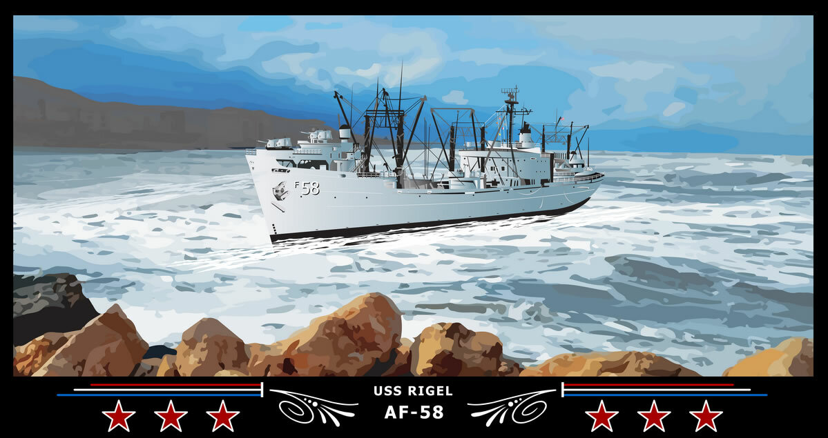 Navy Emporium USS Rigel AF-58 Art Print | eBay