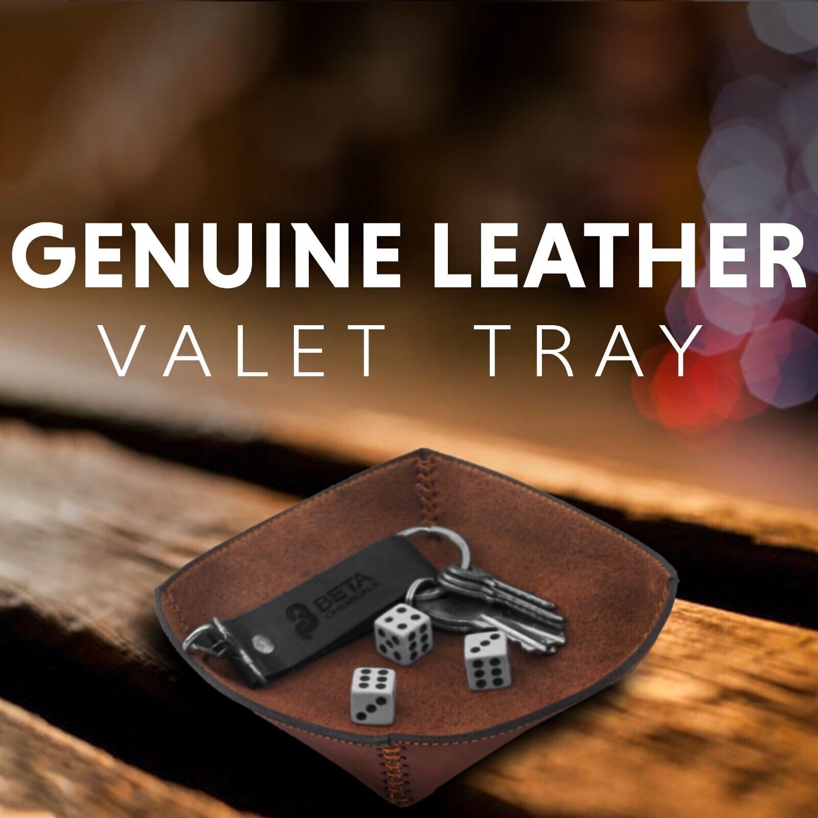 Genuine Leather Valet Tray Mens Catchall Tray Key Wallet Tray Phone ...