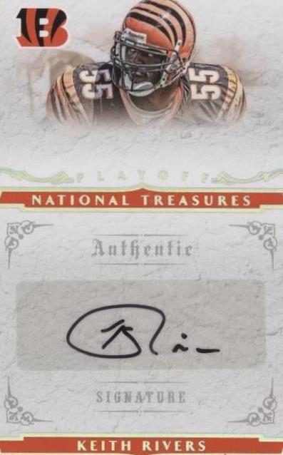 2008 Playoff National Treasures - Keith Rivers #168 /99 (AU, RC) for ...