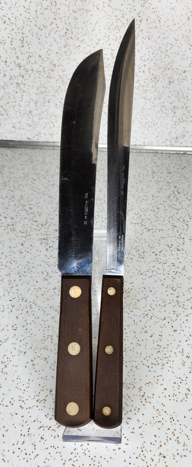 Lot of 2 Vintage CUTCO Knife Set USA Wooden Handles No. 32 & 33, 1st ...