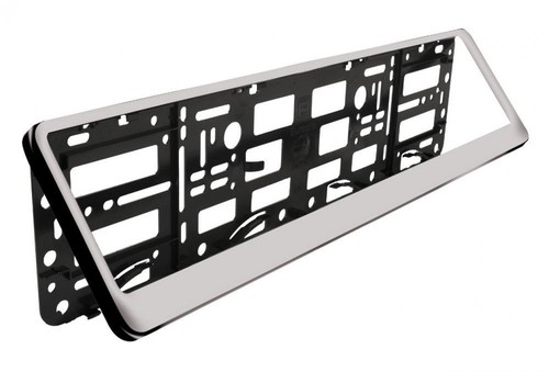 Easy Change Number Reg Plate Surround Holder CHROME Plastic Show Plates ...