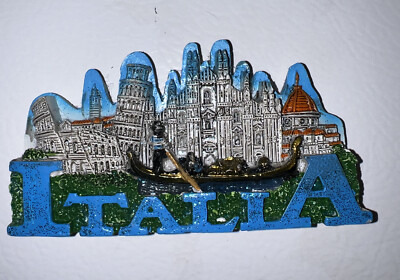 ITALIA fridge magnet Rome, Venice Display MAGNET NEW resin, made in ...
