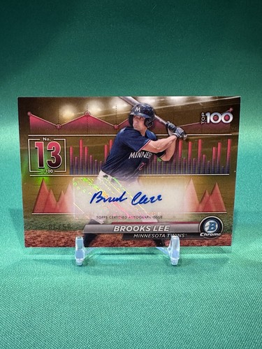 2024 Bowman Chrome Brooks Lee Top 100 Prospect Auto Gold Refractor /50 ...