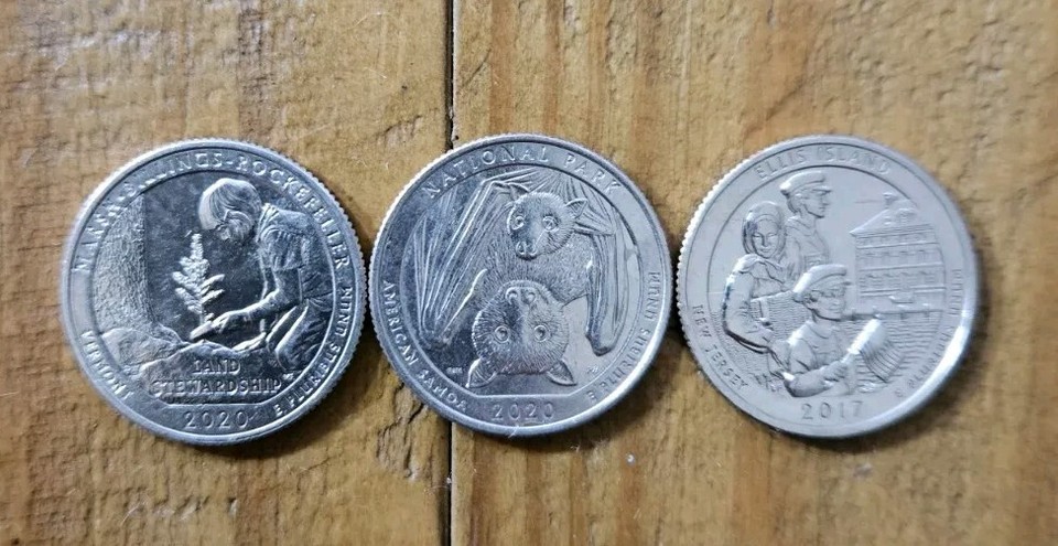 (3 Coins) 2020 W V75 Bat 2020 W V75 Stewardship 2017 S Ellis Island | eBay