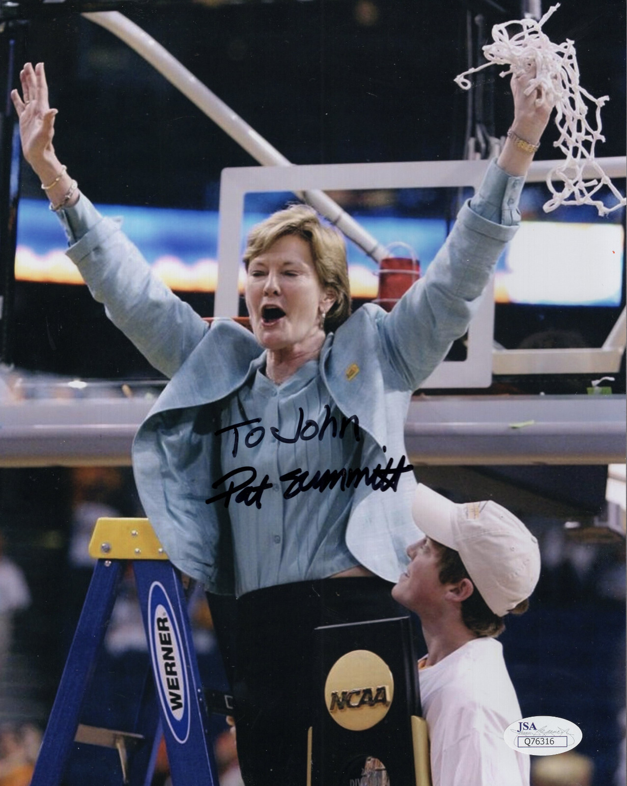 PAT SUMMITT HAND SIGNED 8x10 COLOR PHOTO LADY VOLS COACH TO JOHN JSA | eBay