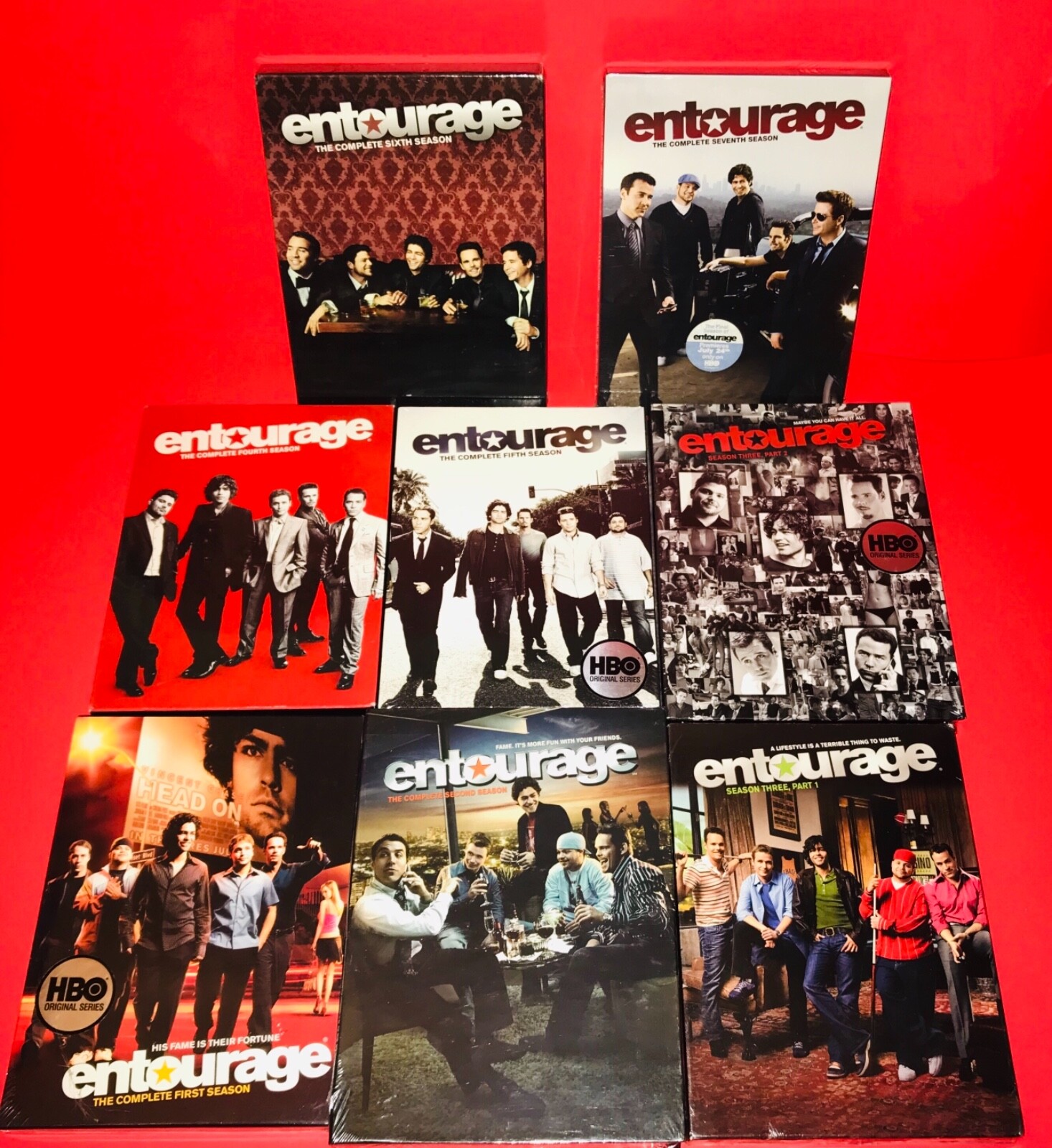 Entourage Complete Entire Series All Seasons 1 2 3P1 3P2 4 5 6 7 DVD ...