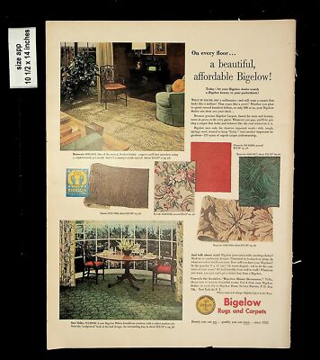 1950 Bigelow Rugs and Carpets Home D?cor Vintage Print Ad 9986 | eBay